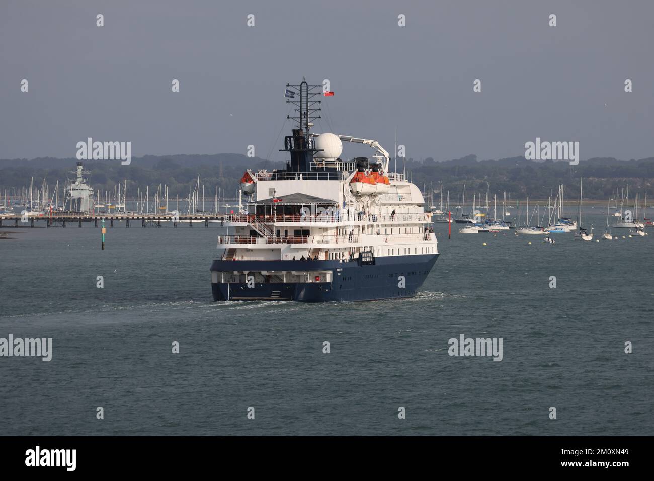 The Noble Caledonia cruise ship HEBRIDEAN SKY in Portsmouth Harbour ...