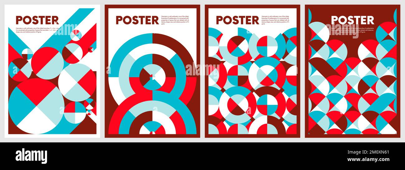 Pattern in trendy flat made of circles, colorful vector illustration ...