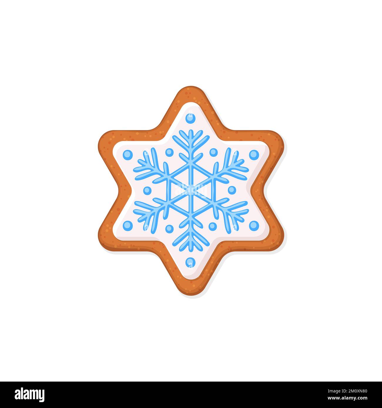 White snowflake sugar cookie Stock Vector Images - Alamy