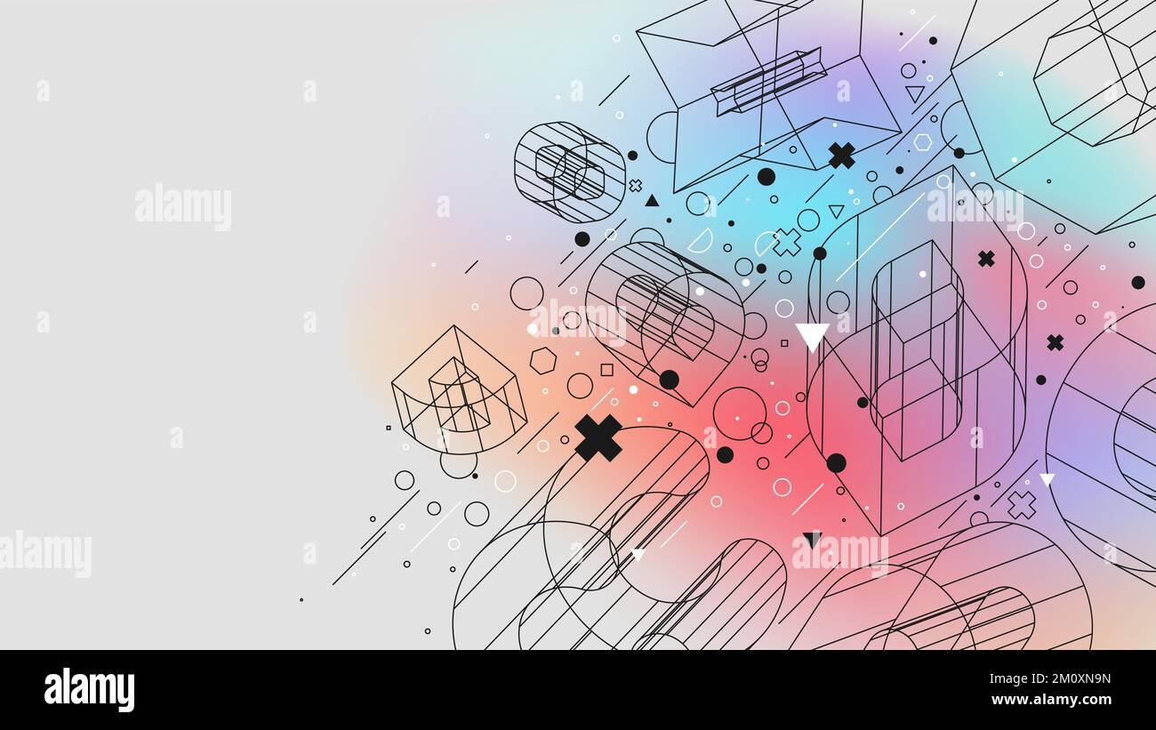 Structures of physical figures different shapes, Vector modern design ...