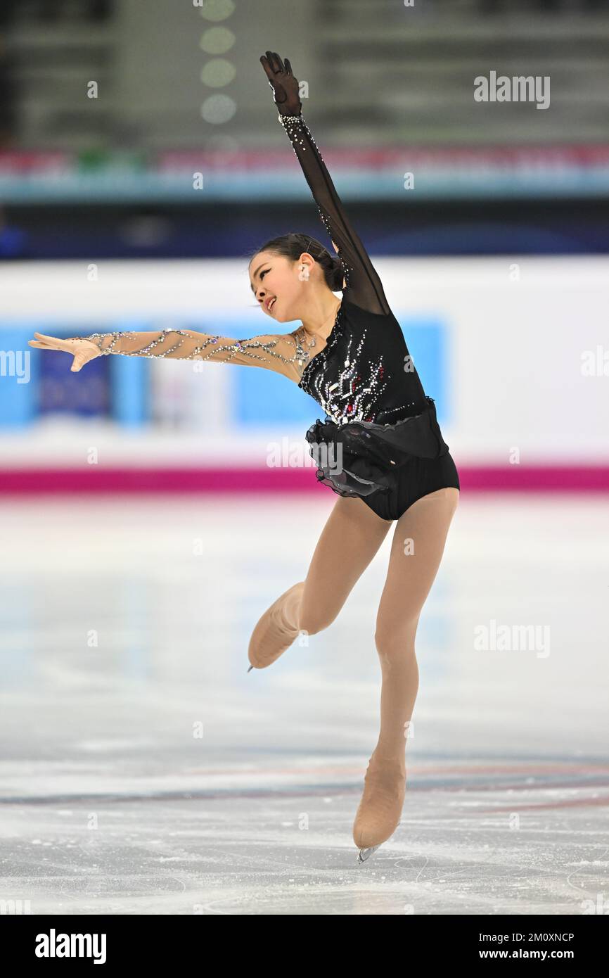 Minsol KWON (KOR), during Junior Women Short Program, at the ISU Grand ...