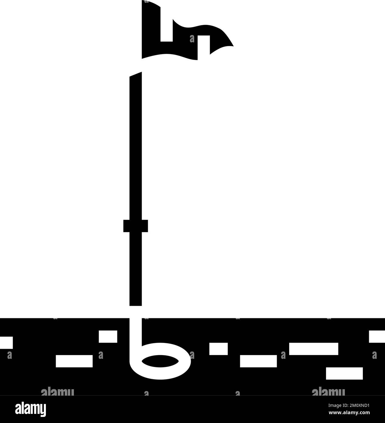 Golf flag glyph icon Stock Vector Images - Alamy