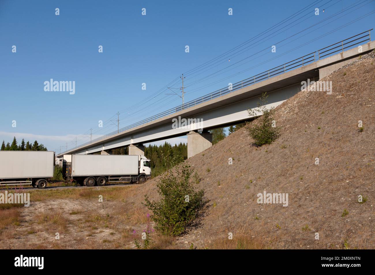 The Bothnia Line, railway Nyland to Umea. Modern, newly built High ...