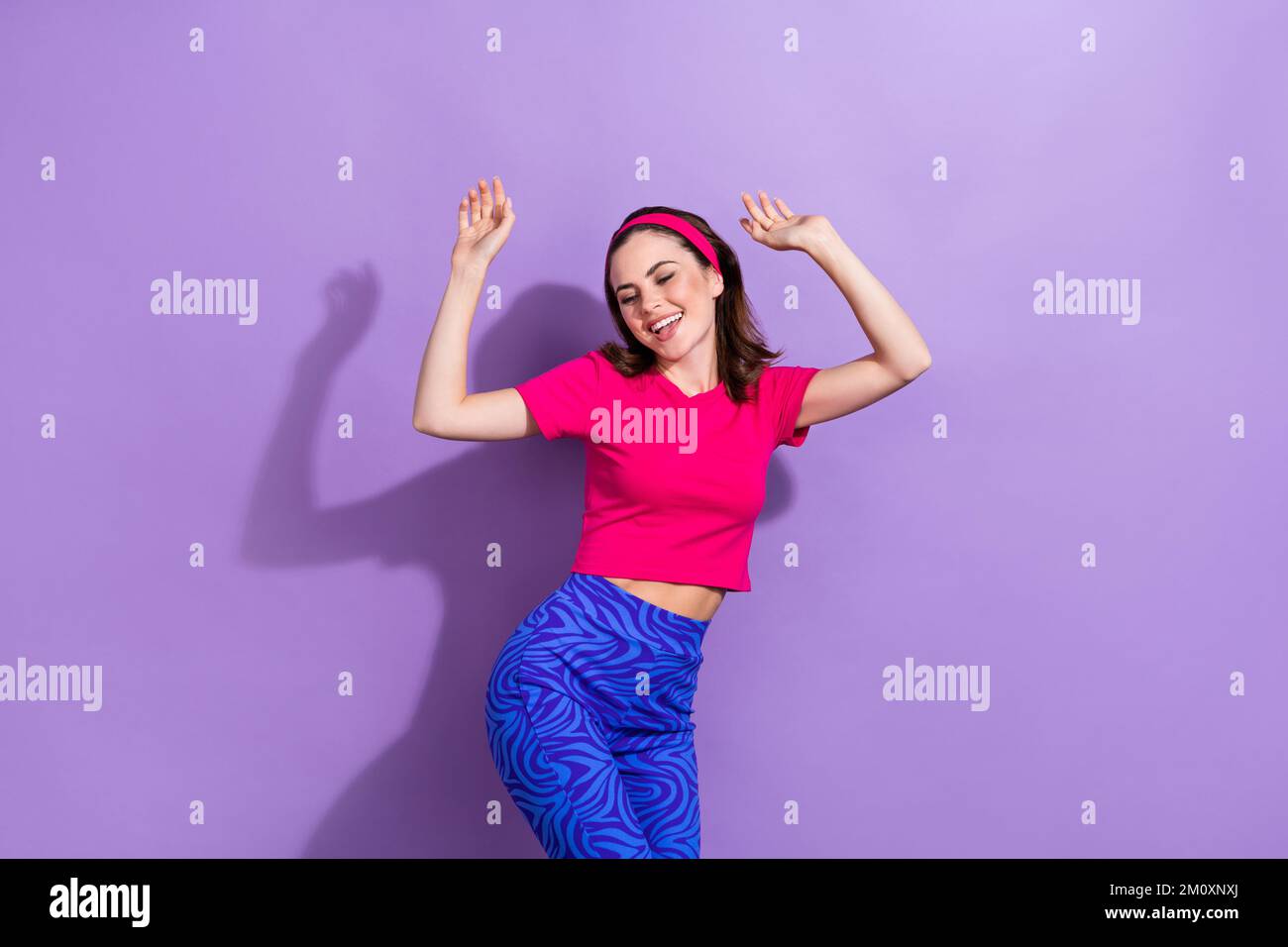 Portrait of excited cheerful person chilling clubbing good mood ...