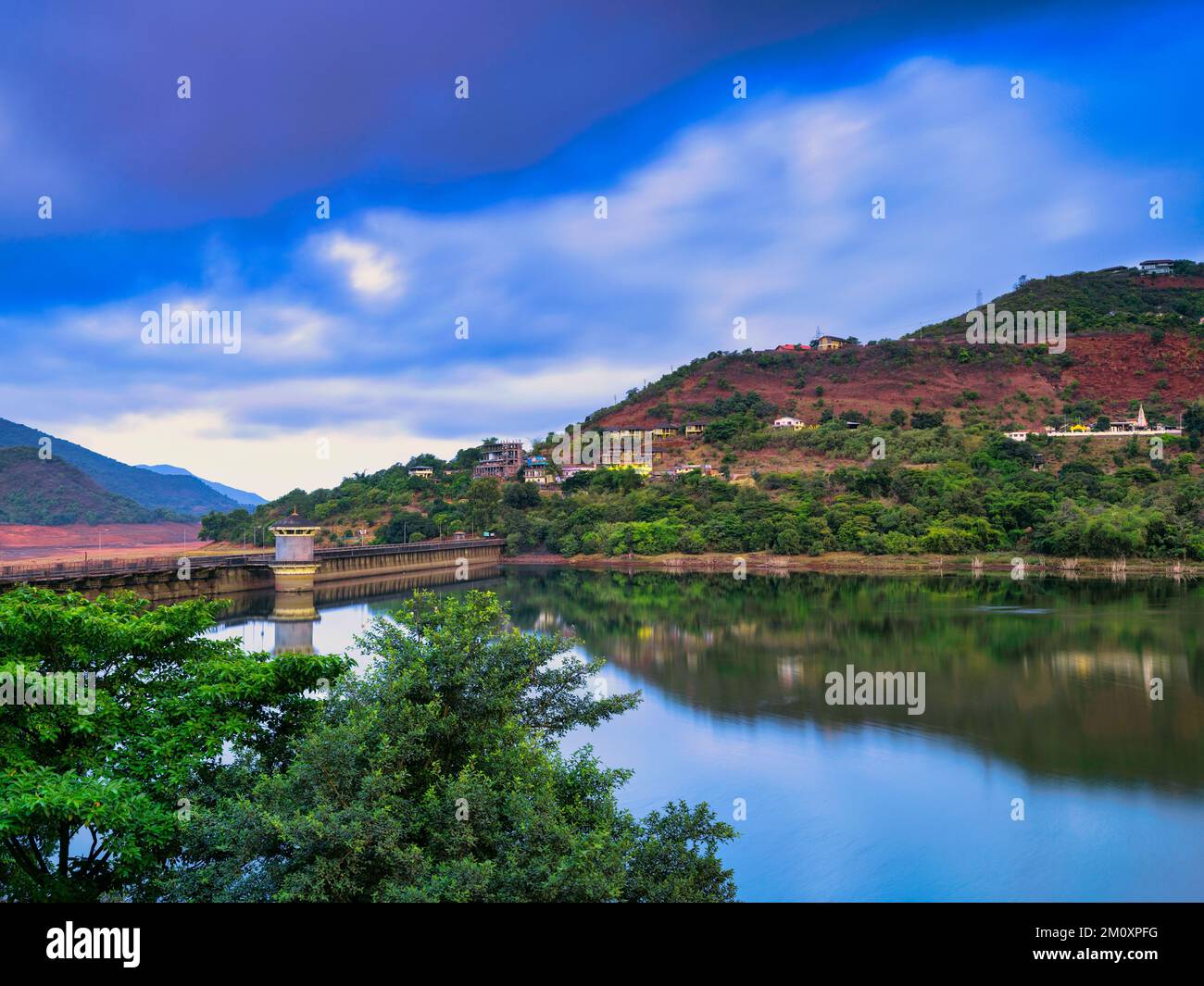 A beautiful natural scenery of Lavasa city in Maharashtra Stock Photo ...
