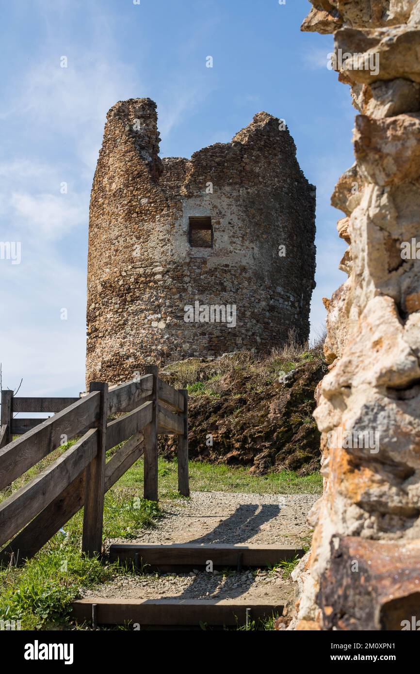 A vertical shot of the medieval Vrdnik fortress in Staza Do Kule ...