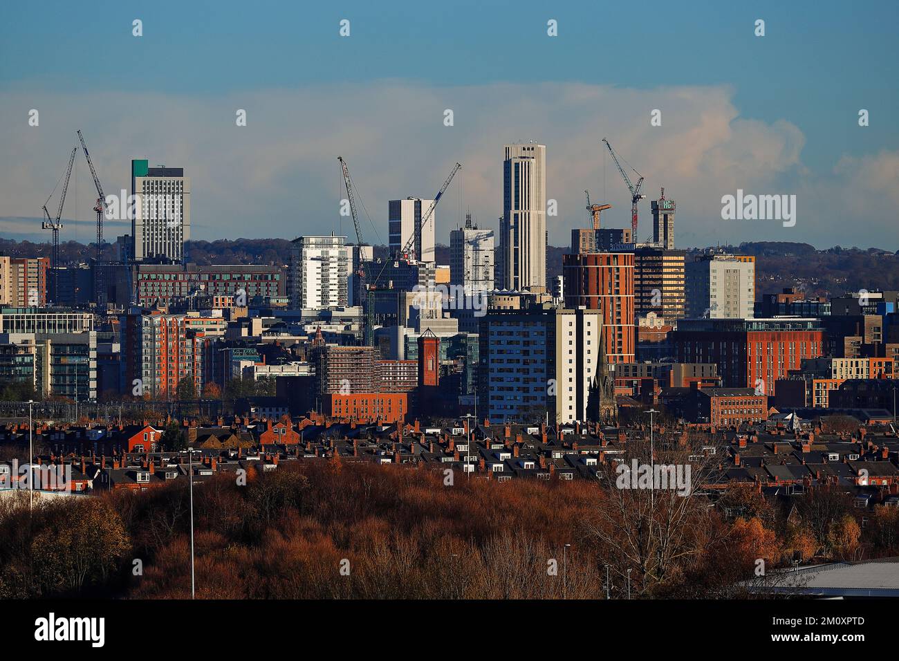 A view of Leeds City Centre skyline. The tallest building pictured, is ...