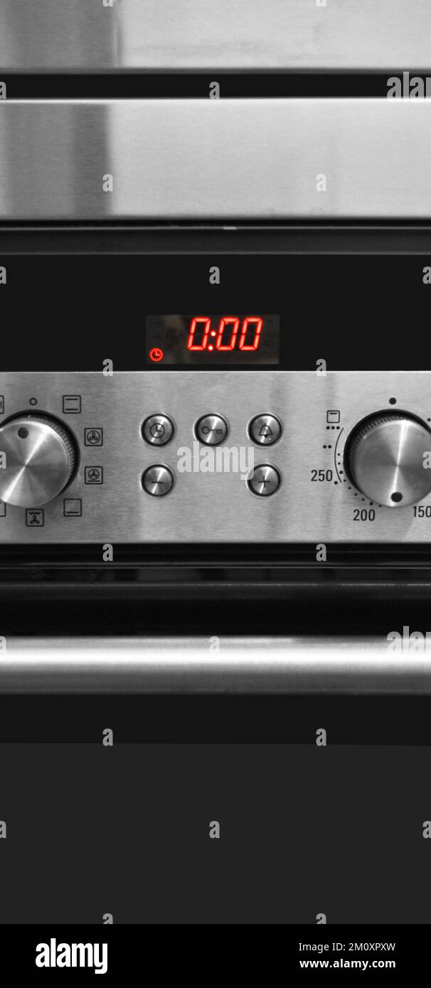 Modern kitchen has an oven and the control panel, oven control panel ...