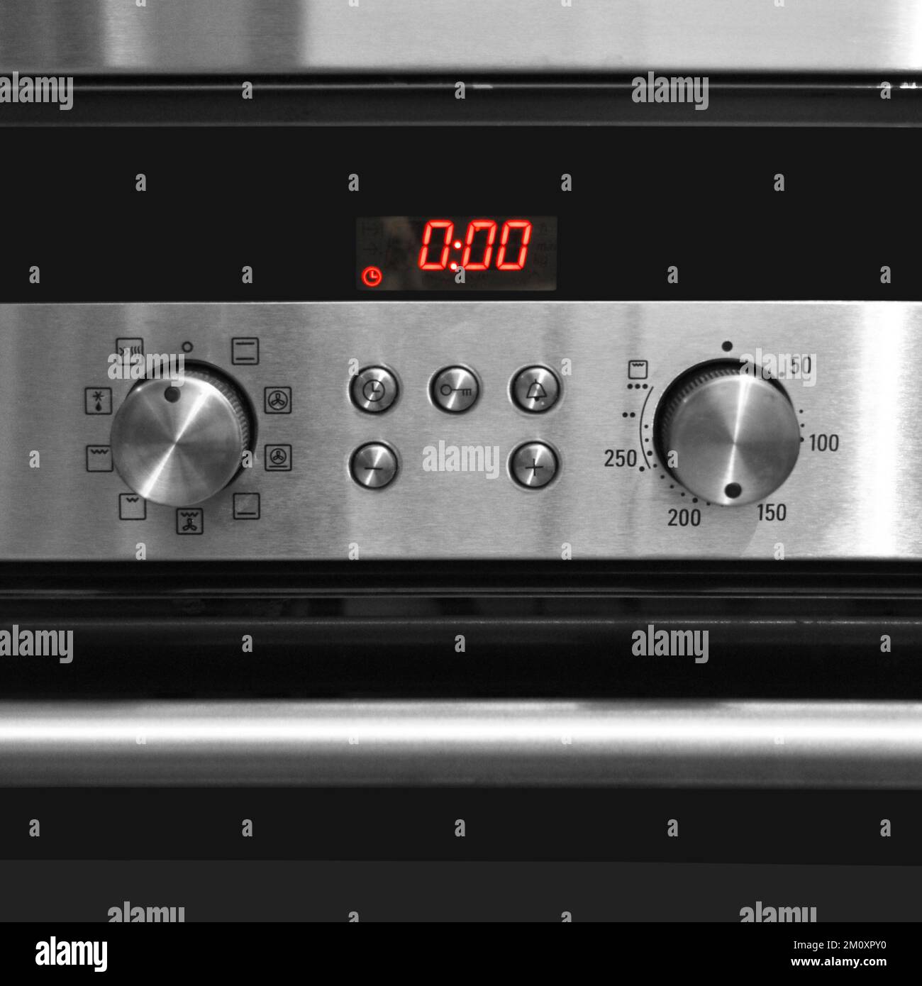 Modern kitchen has an oven and the control panel, oven control panel ...