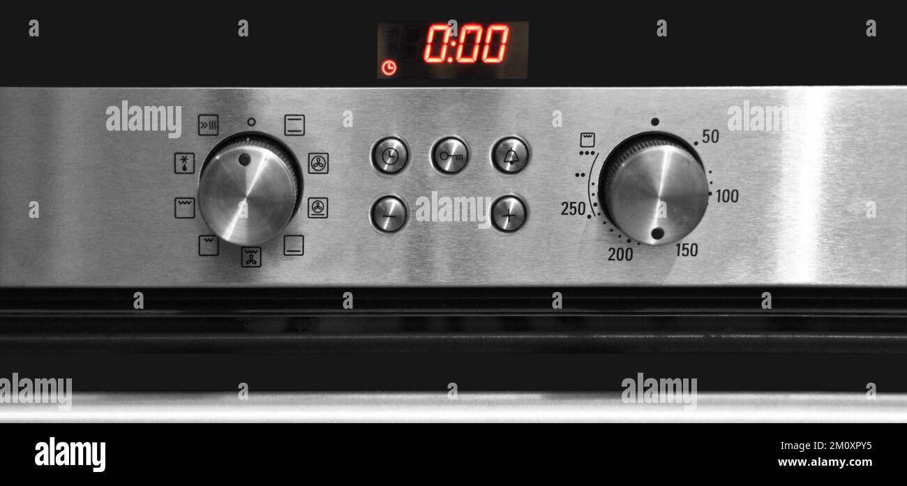 Modern kitchen has an oven and the control panel, oven control panel ...