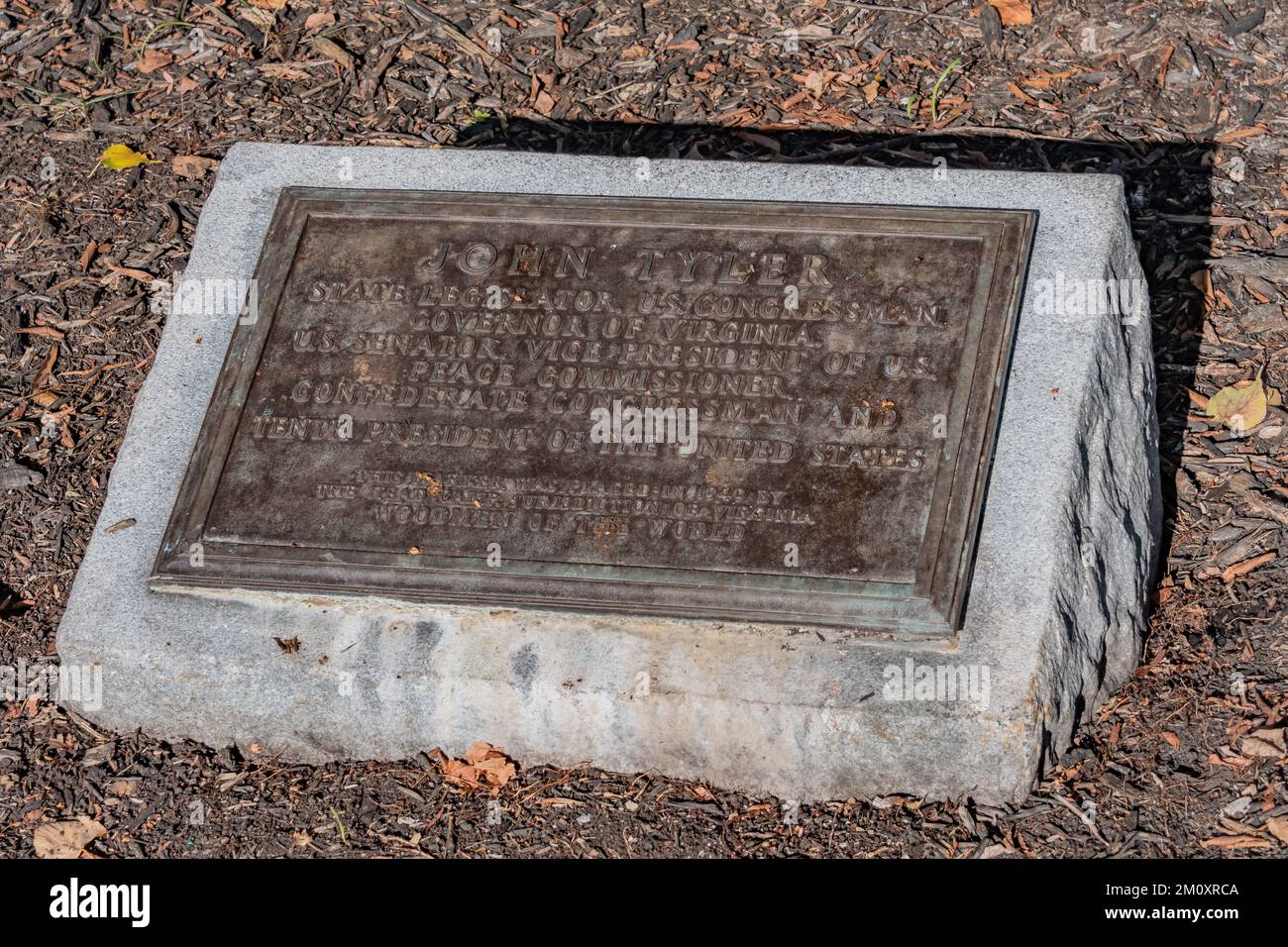 Monument to John Tyler, Richmond Virginia USA, Richmond, Virginia Stock ...