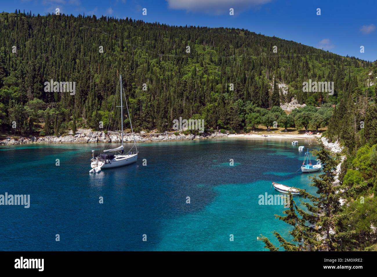 Amazing view of coastline of Kefalonia, Ionian Islands, Greece Stock ...