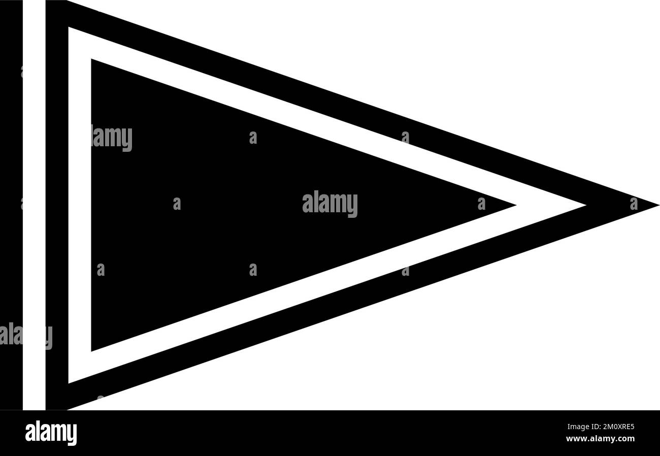 pennant flag map glyph icon vector illustration Stock Vector Image ...