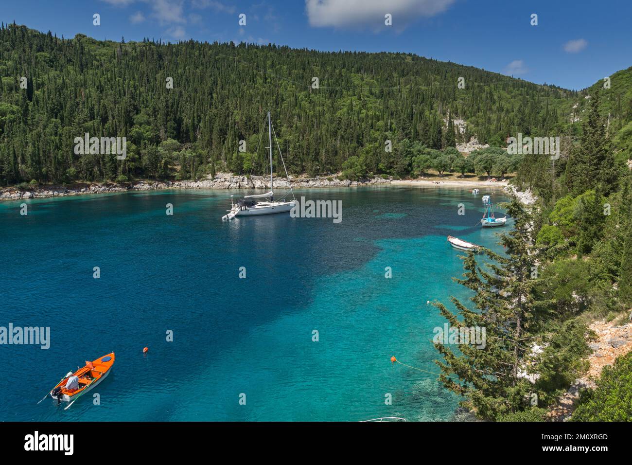 Amazing view of coastline of Kefalonia, Ionian Islands, Greece Stock ...