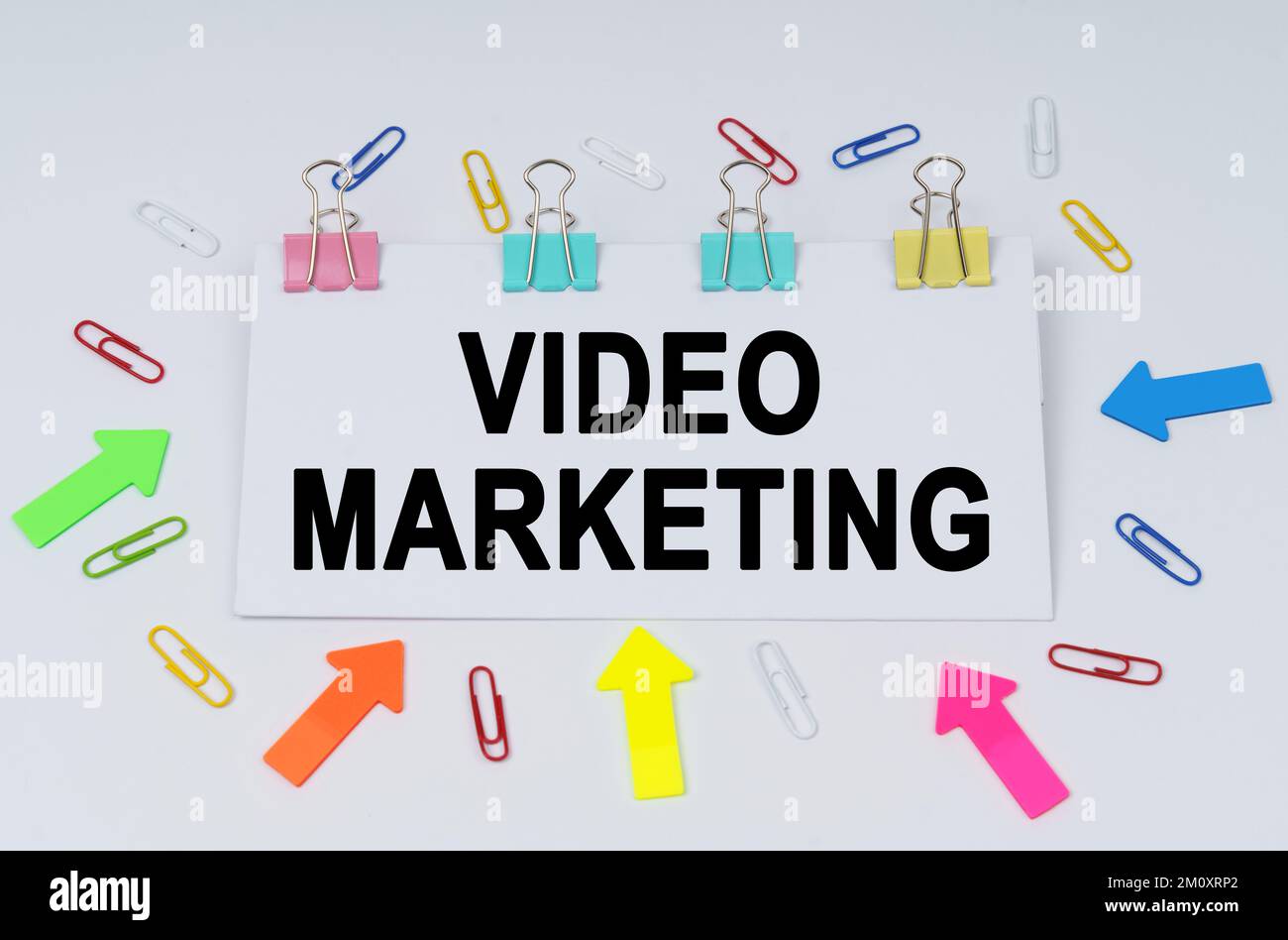 Business and finance concept. On the table there are paper clips and ...