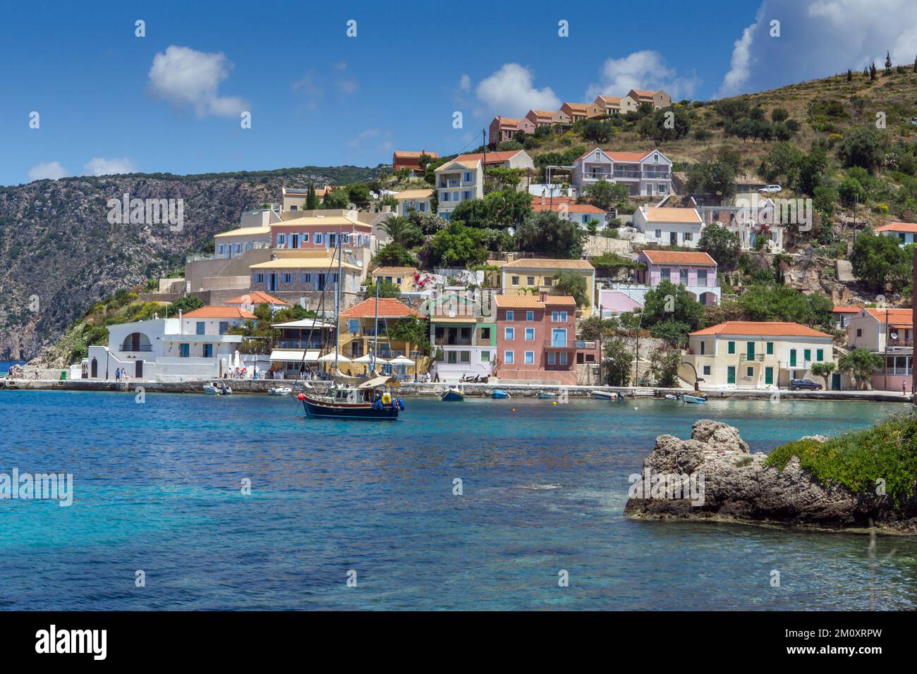 Amazing view of coastline of Kefalonia, Ionian Islands, Greece Stock ...