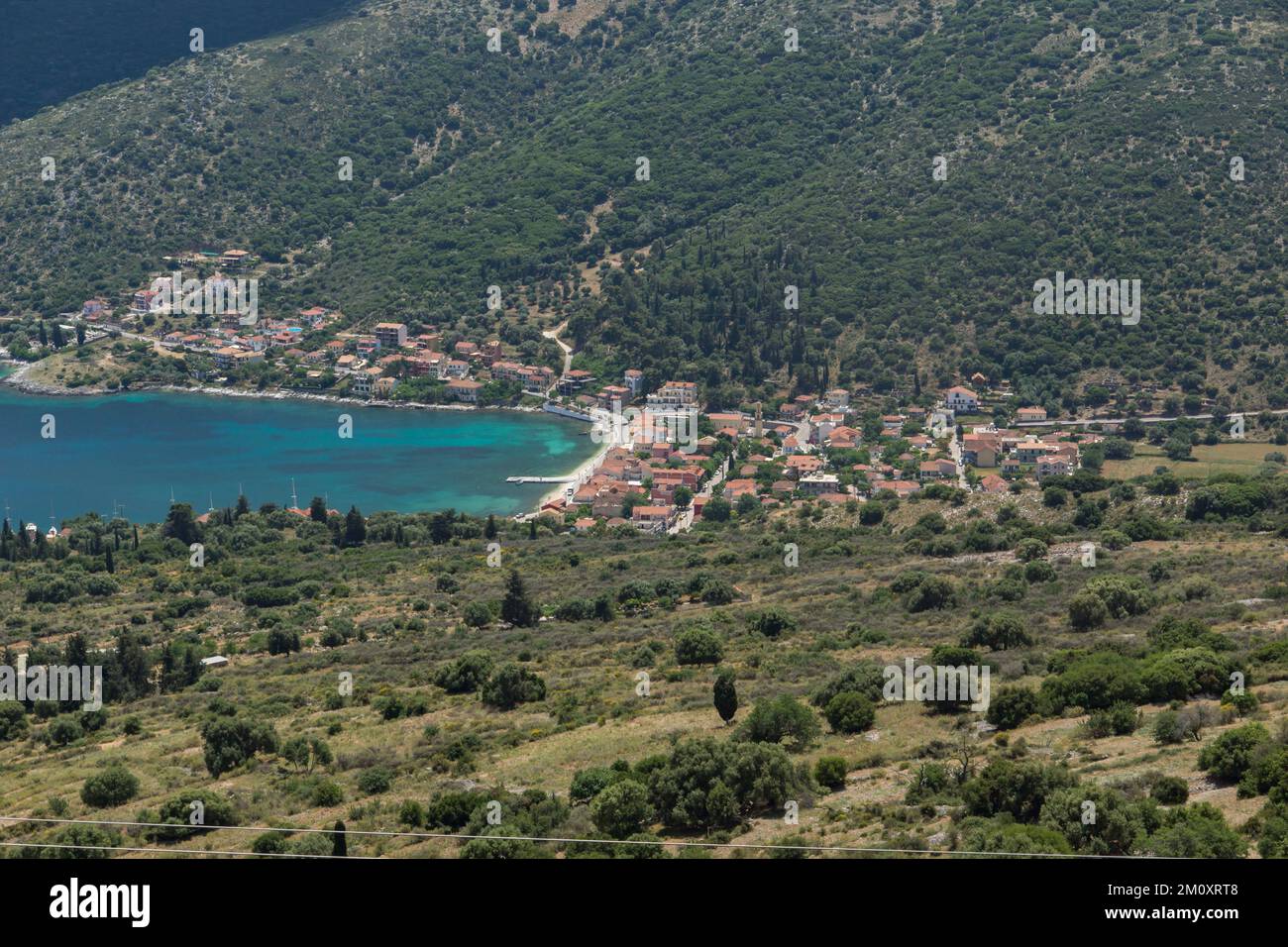 Amazing view of coastline of Kefalonia, Ionian Islands, Greece Stock ...