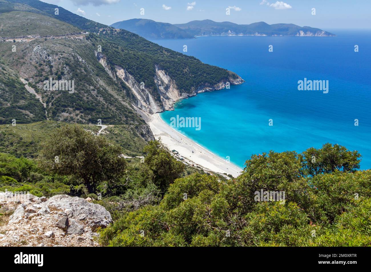Amazing view of coastline of Kefalonia, Ionian Islands, Greece Stock ...