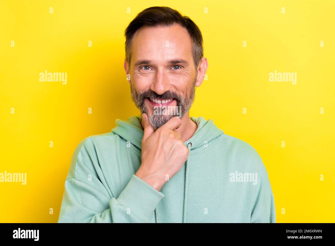 Closeup portrait of intelligent smart businessman mature age brunet ...