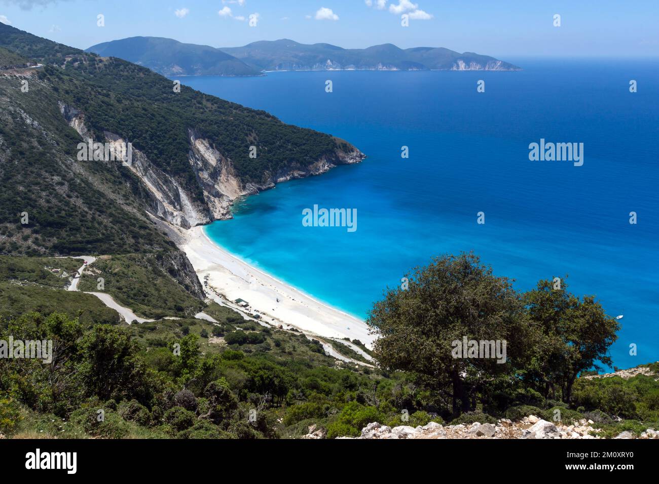 Amazing view of coastline of Kefalonia, Ionian Islands, Greece Stock ...