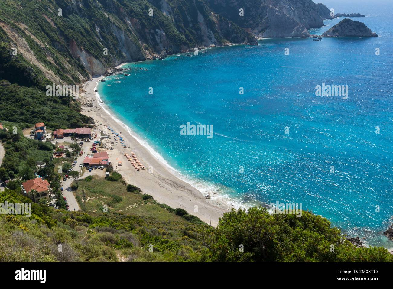 Amazing view of coastline of Kefalonia, Ionian Islands, Greece Stock ...