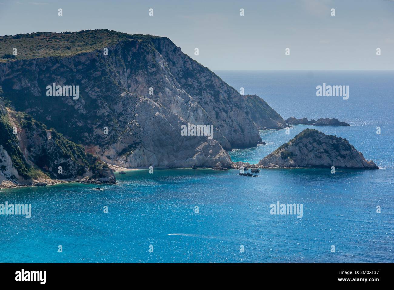 Amazing view of coastline of Kefalonia, Ionian Islands, Greece Stock ...