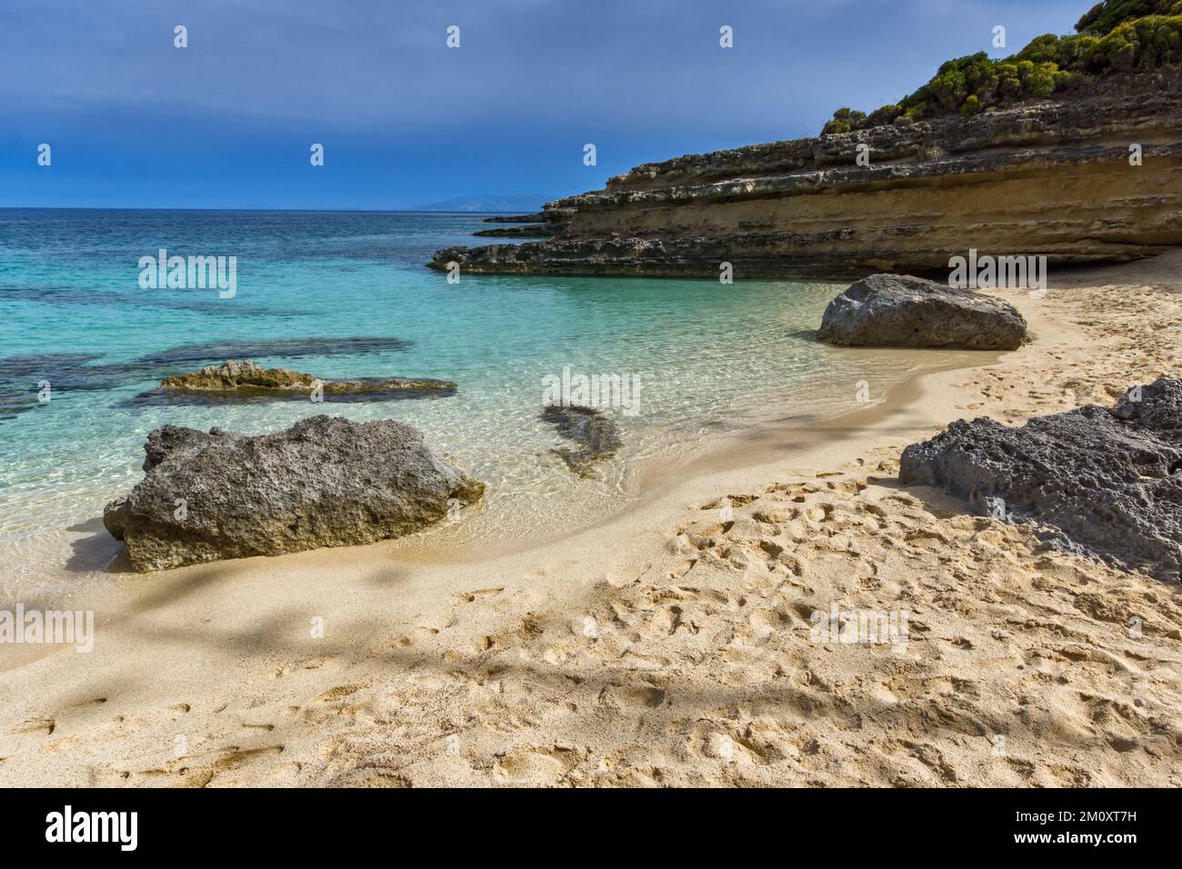 Amazing view of coastline of Kefalonia, Ionian Islands, Greece Stock ...
