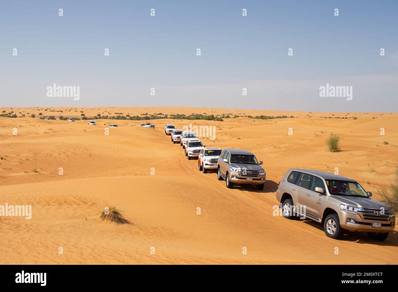 Desert off roading inside the Dubai Desert Conservation Reserve Stock ...