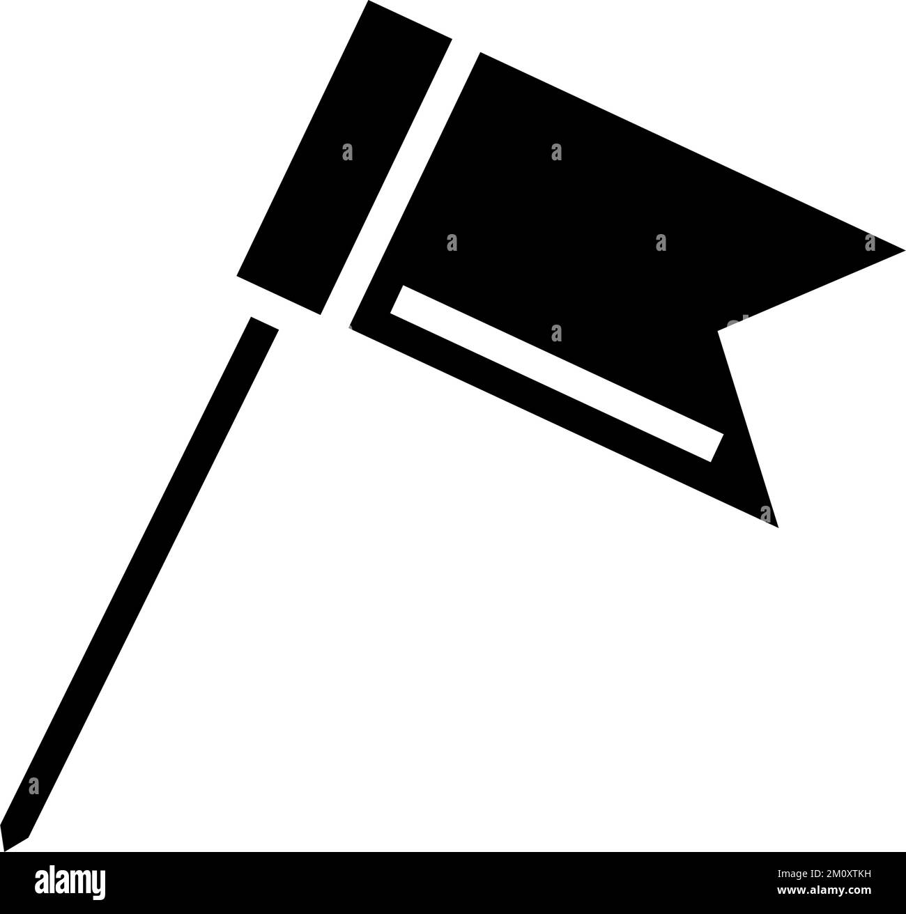 pin flag glyph icon vector illustration Stock Vector Image & Art - Alamy