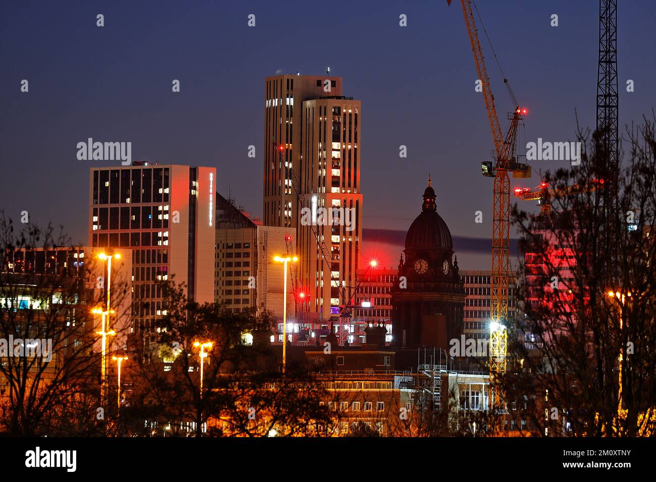 Arena Quarter student accommodation buildings & the Town Hall in Leeds ...