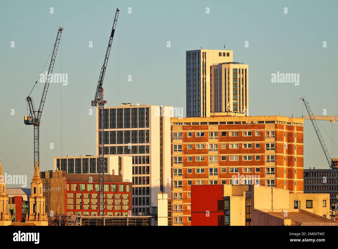 Marlborough Towers in Leeds surrounded by more modern buildings ...