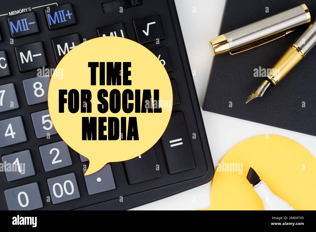 Business and economy concept. There is a calculator, a pen, a marker ...