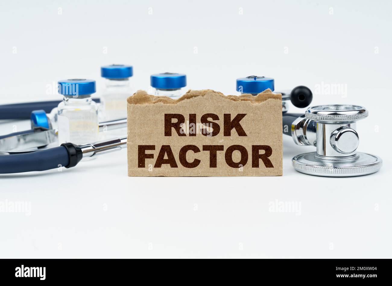 Medicine and health concept. On a white table lie ampoules, a ...