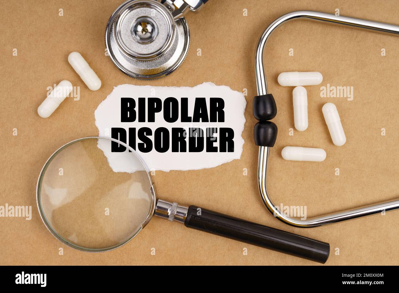 Medicine and health concept. On the table is a stethoscope, pills, a ...