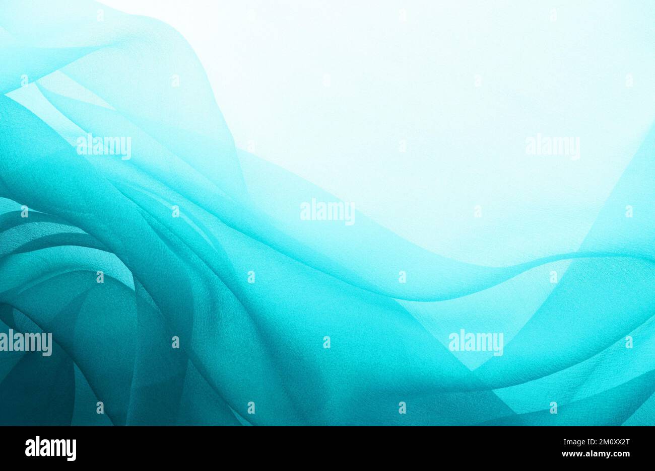 Soft blue chiffon with curve and wave Stock Photo - Alamy