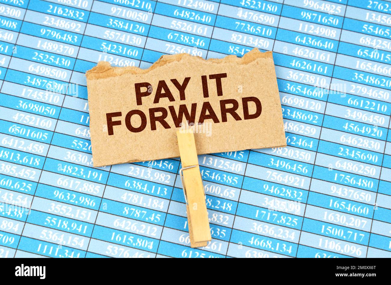 Business and finance concept. There is cardboard on the financial ...