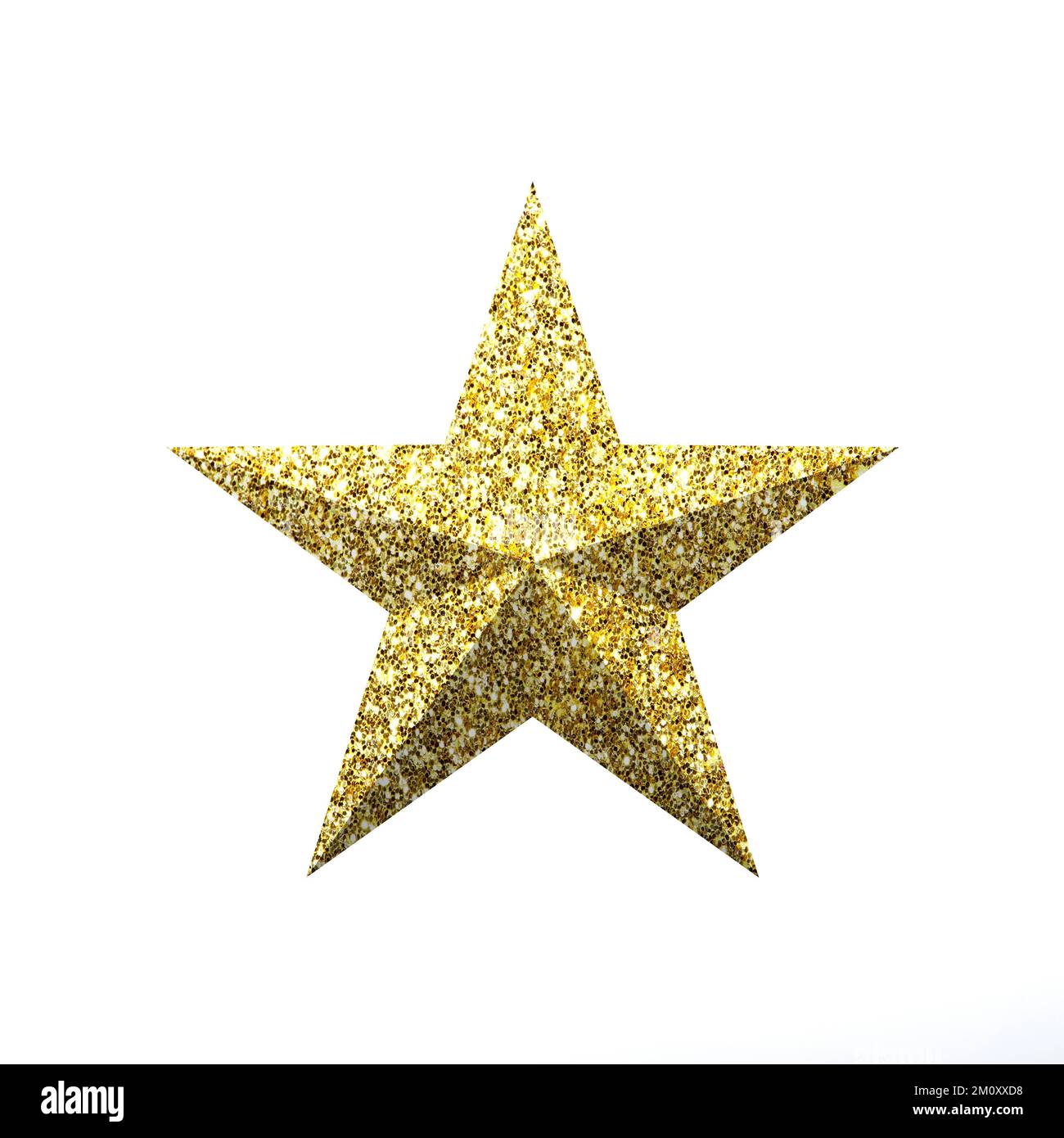 Golden Christmas star confetti style. 3D Illustration Stock Photo - Alamy