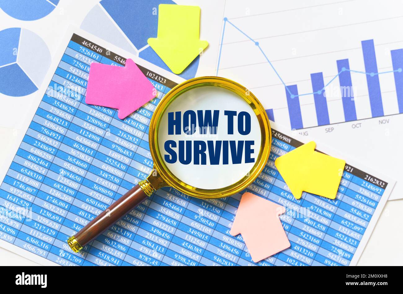 Business and finance concept. On the table are financial reports ...
