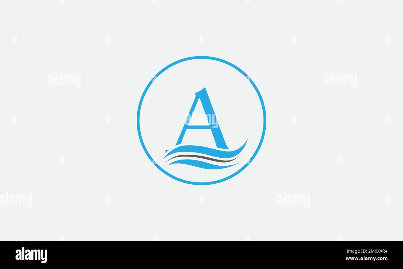 Water wave logo letters vector and water wave symbol icon letter Stock ...