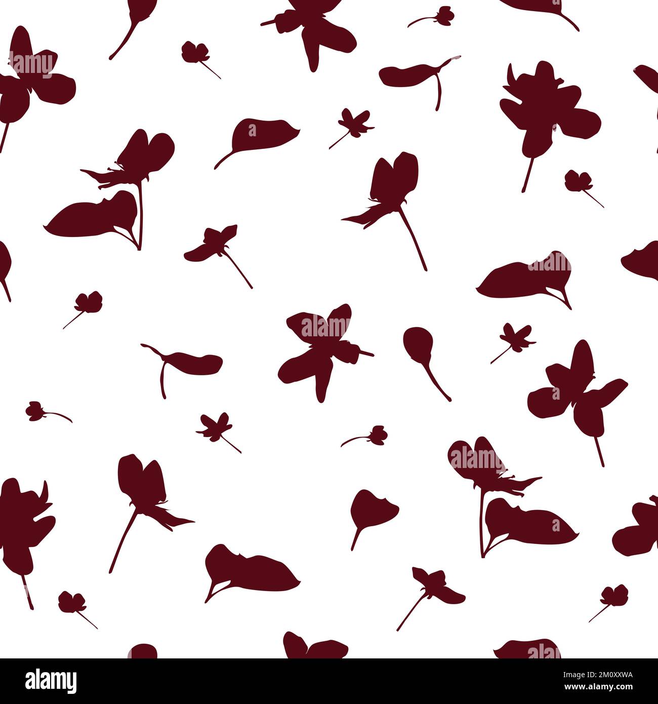 Dark pink flowers vector seamless pattern Stock Vector Image & Art - Alamy