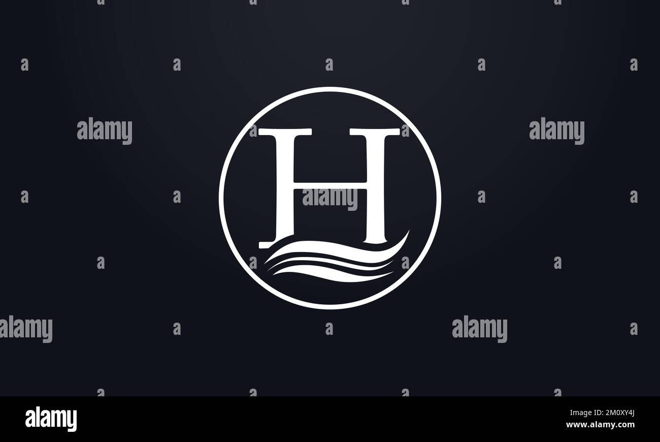 Letter logo with waves and water drops design vector Stock Vector ...