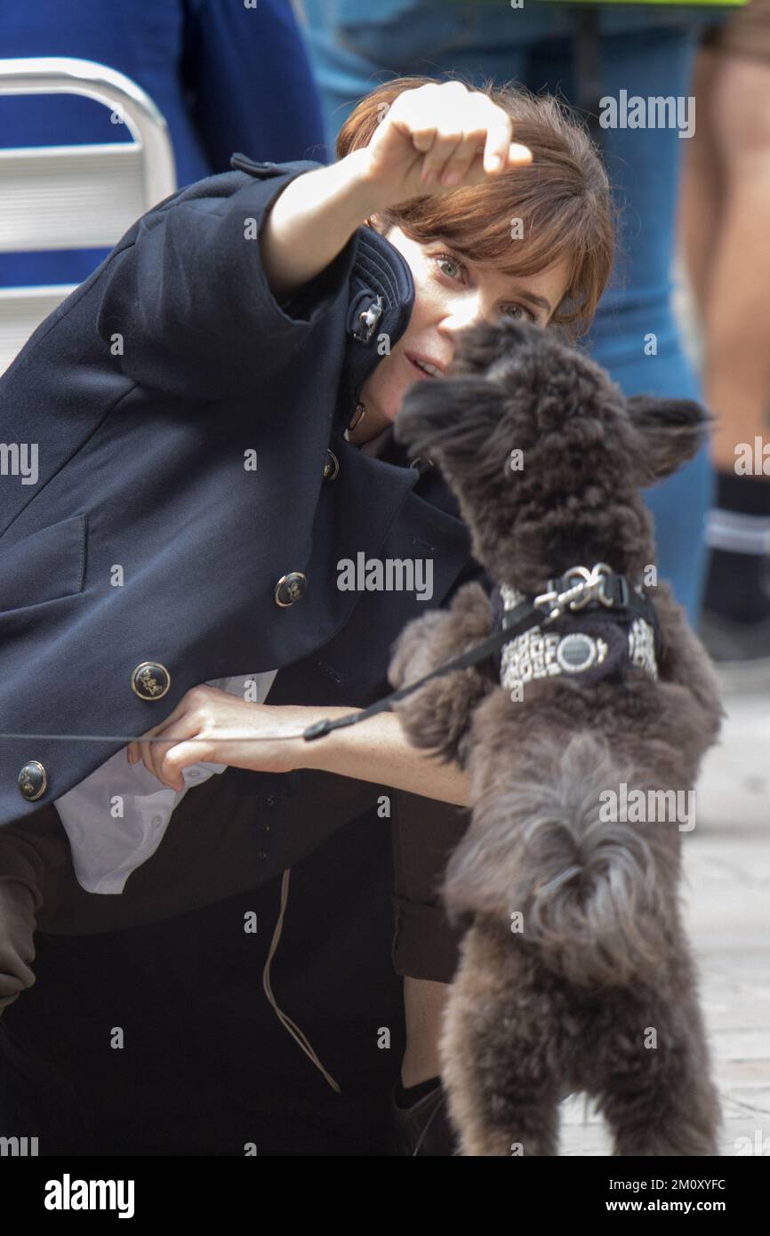 Anna Friel films Marcella Stock Photo - Alamy