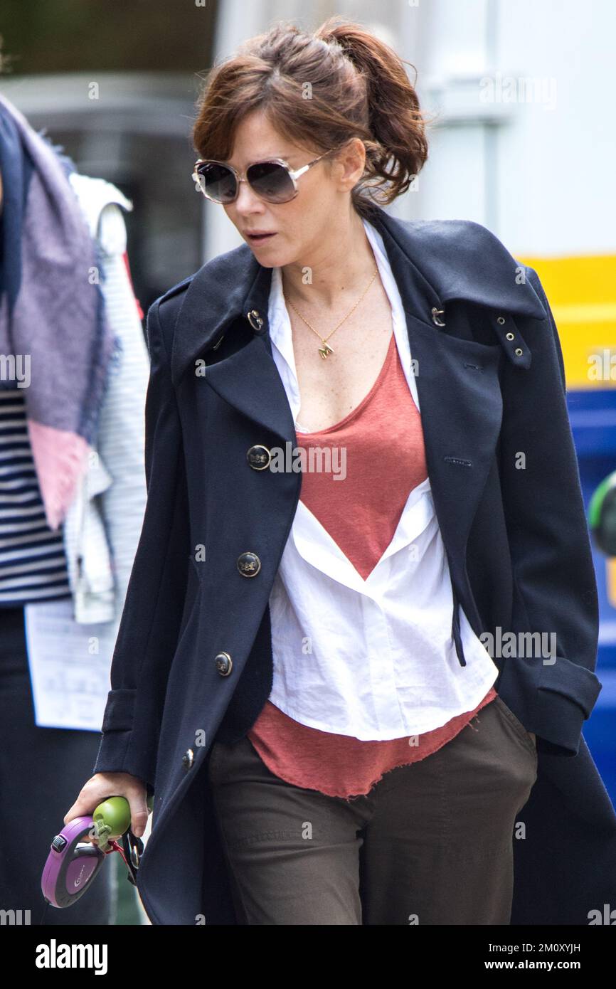 Anna Friel films Marcella Stock Photo - Alamy