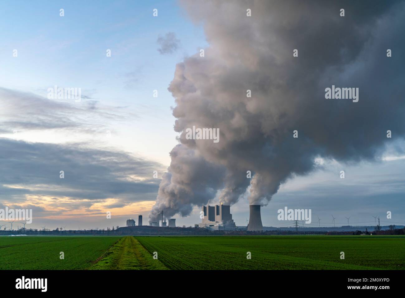 Neurath lignite-fired power plant, near Grevenbroich, power plant units ...