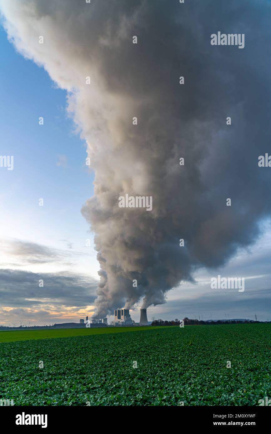 Neurath lignite-fired power plant, near Grevenbroich, power plant units ...