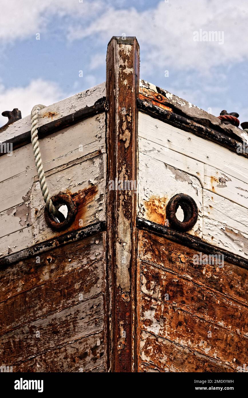 Boat Paint repair Stock Photo - Alamy