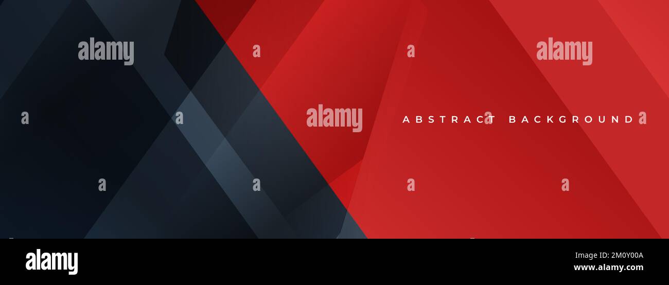 Black and red abstract banner. Red and dark grey modern abstract wide ...