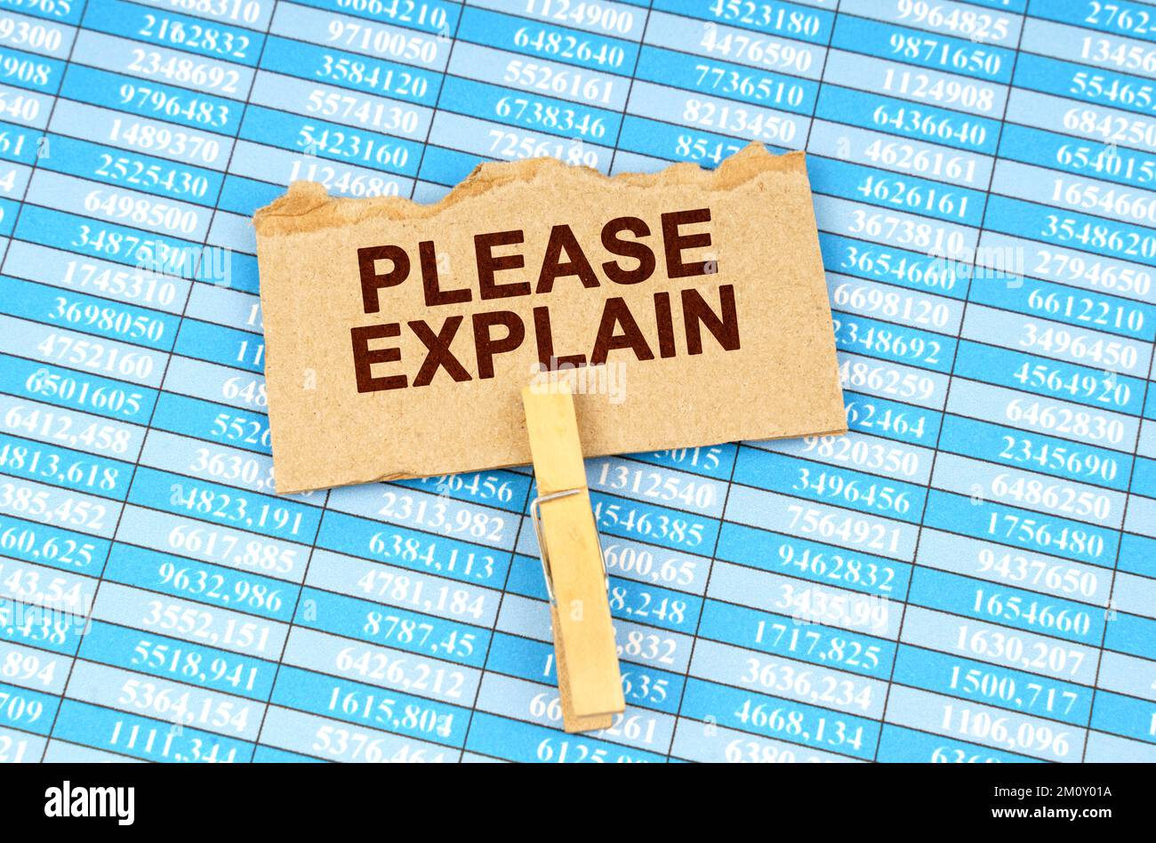 Business and finance concept. There is cardboard on the financial ...