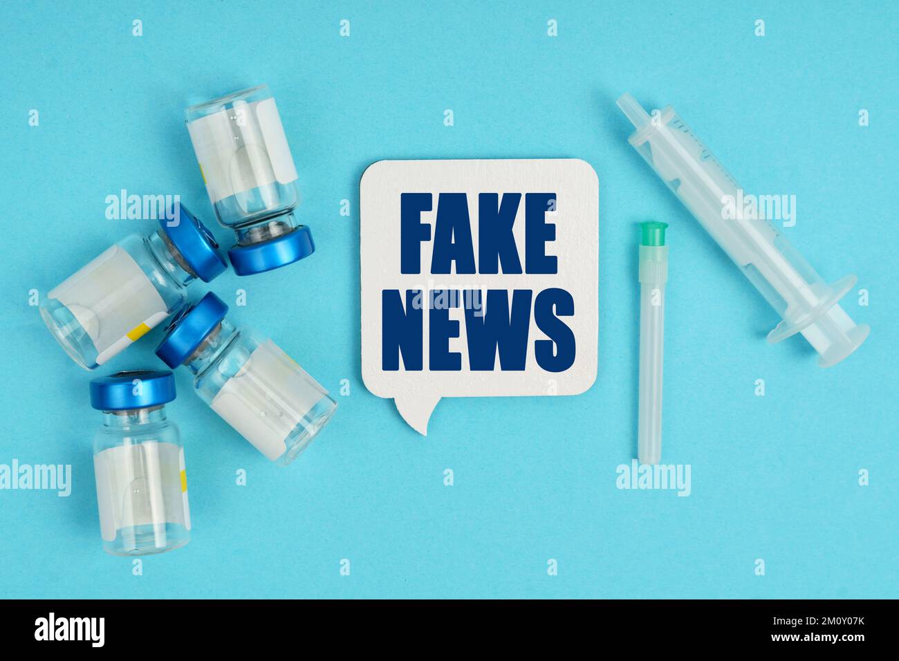 Medicine and health concept. On the table is a syringe, an injection ...