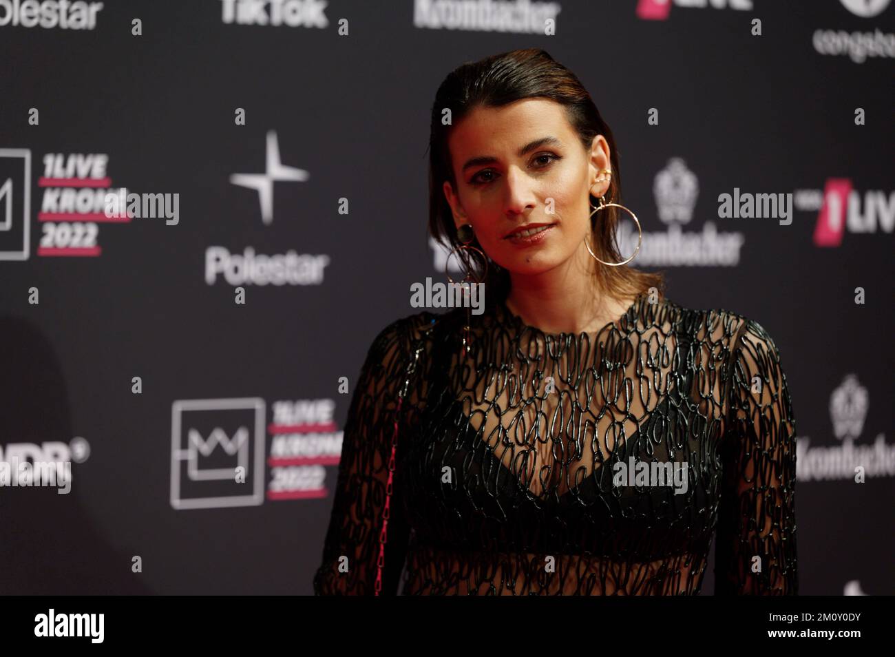 Bochum, Germany. 08th Dec, 2022. Singer Maryam Koohestanian walks the ...